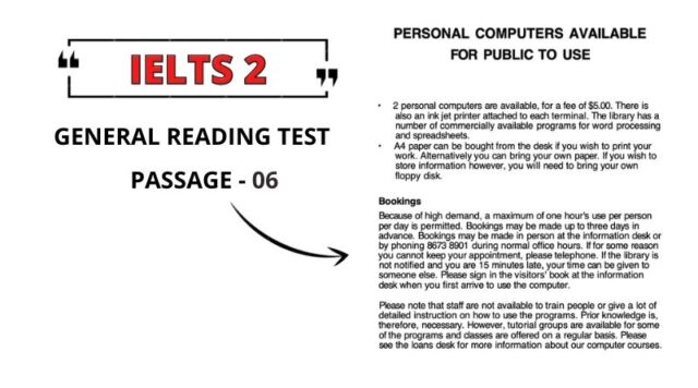 Personal Computers Available For Public: Reading Answers