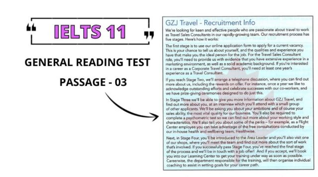 GZJ Travel - Recruitment Info: Reading Answers – IELTS Progress
