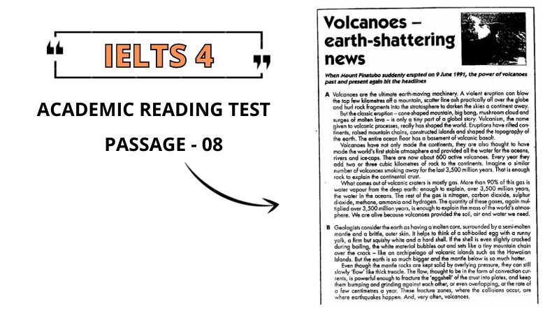 Volcanoes Earth Shattering News Reading Answers Ielts Progress